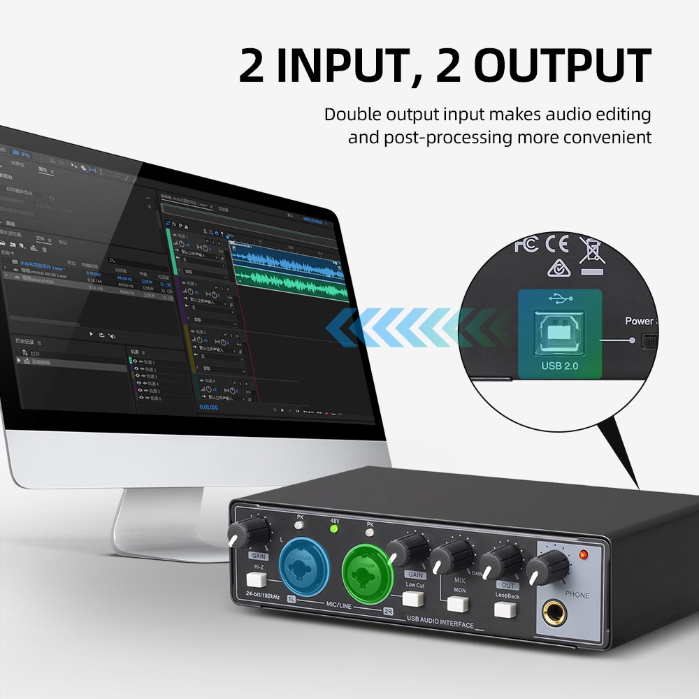MD22 Guitar Recording Professional Audio Sound Electric for Live ...
