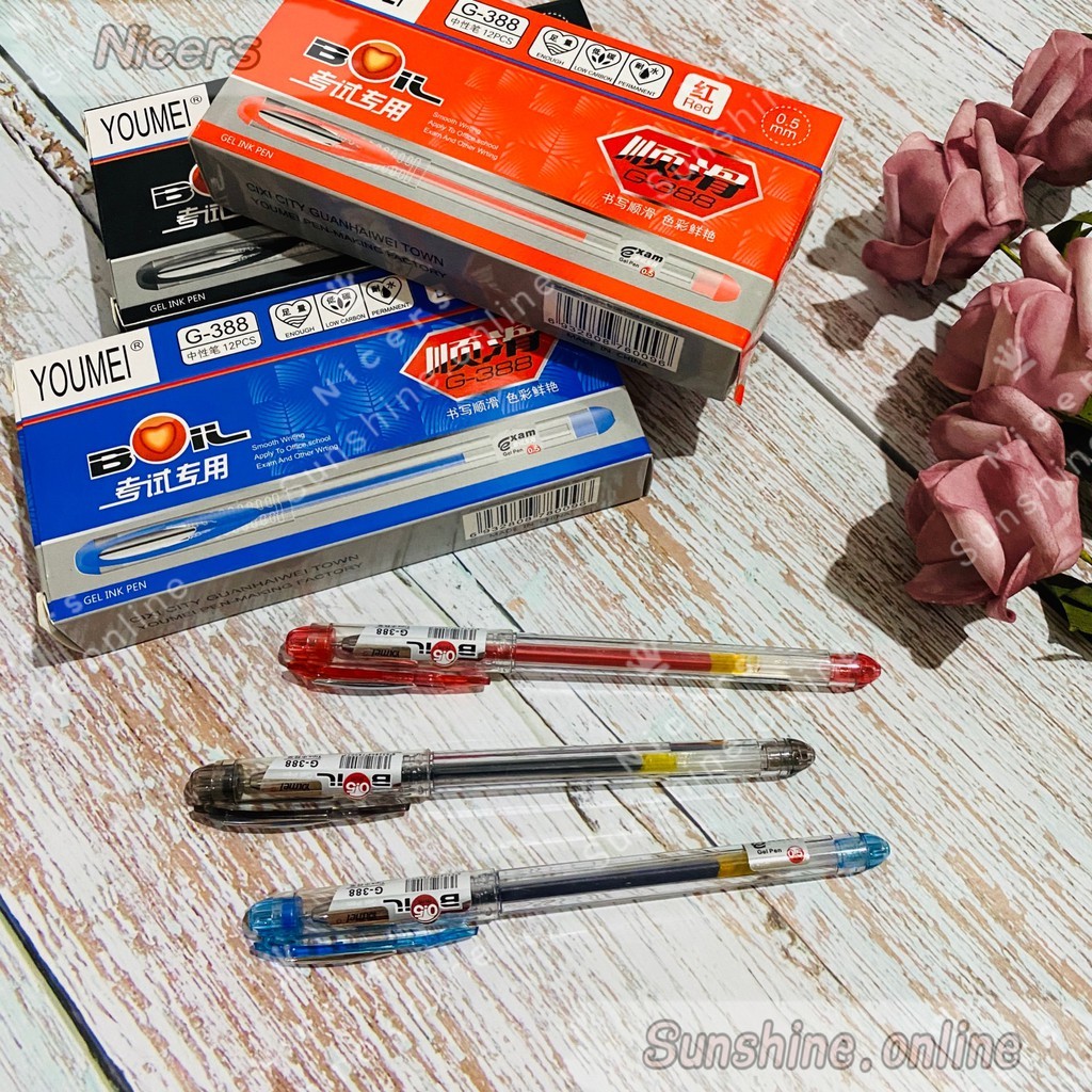 1Box/12Pcs Boil Sign Pen G-388 Gel Ink ZHIXIN / YOUMEI School Supplies ...