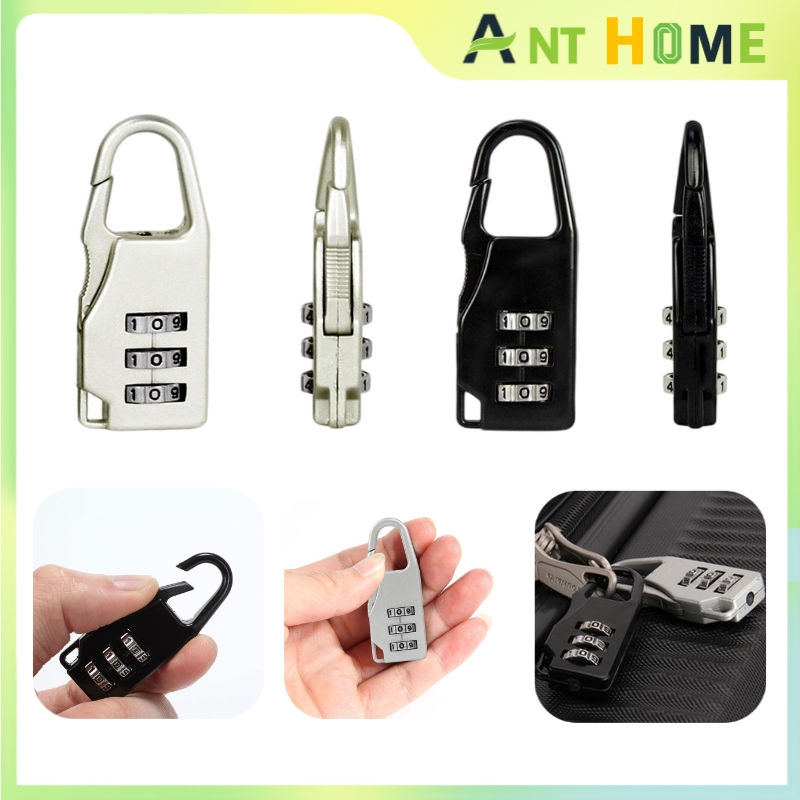3 Dial Digits Code Number Password Combination Padlock Safety Travel Security Lock Bags Luggage