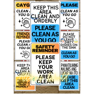 Shop clean as you go signage for Sale on Shopee Philippines