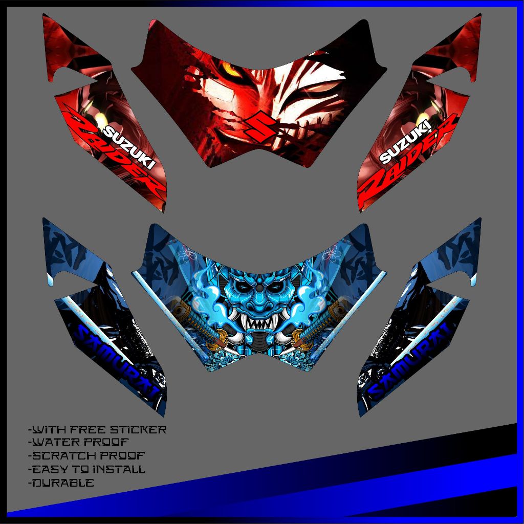 Raider 150 R150 Cowling Head Light Suzuki Sticker Decals Durable and ...
