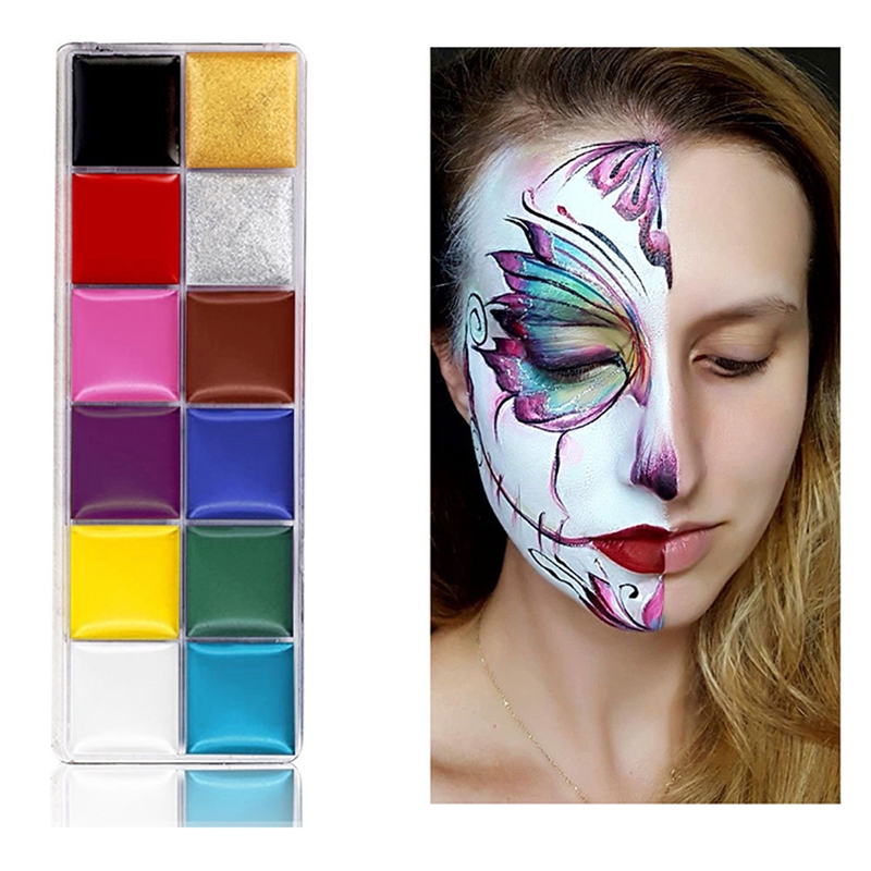 12 mga kulay ng mukha pagpipinta propesyonal na mukha ng katawan ng ...