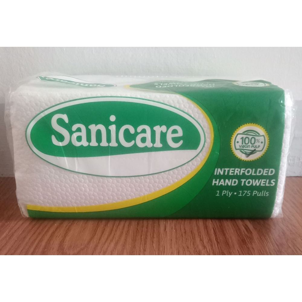 Sanicare Interfolded Paper Towel Pack 1 ply/ 175 pulls | Shopee Philippines