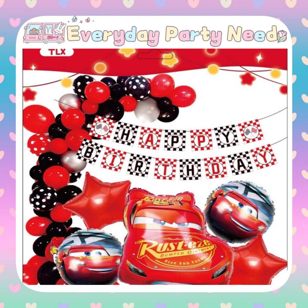 NEW Cars Themed Big Balloon Set for Kids Birthday Party Backdrop ...