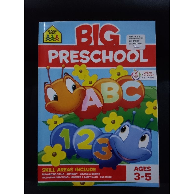 School Zone - Big Preschool Workbook - Ages 3 - 5, Colors, Shapes ...