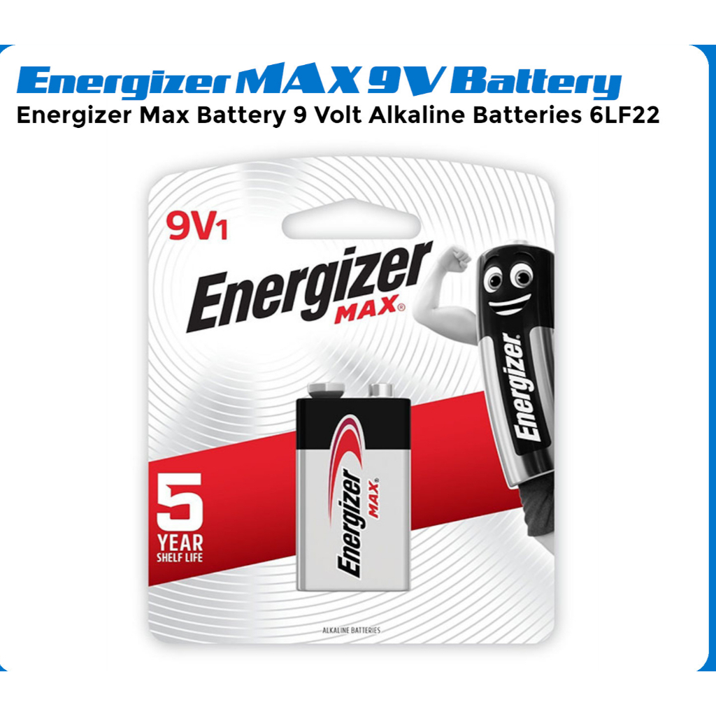 Energizer 6F22 9V Alkaline Battery 6F22 9VCarbon dry battery 1604 TCR6 ...
