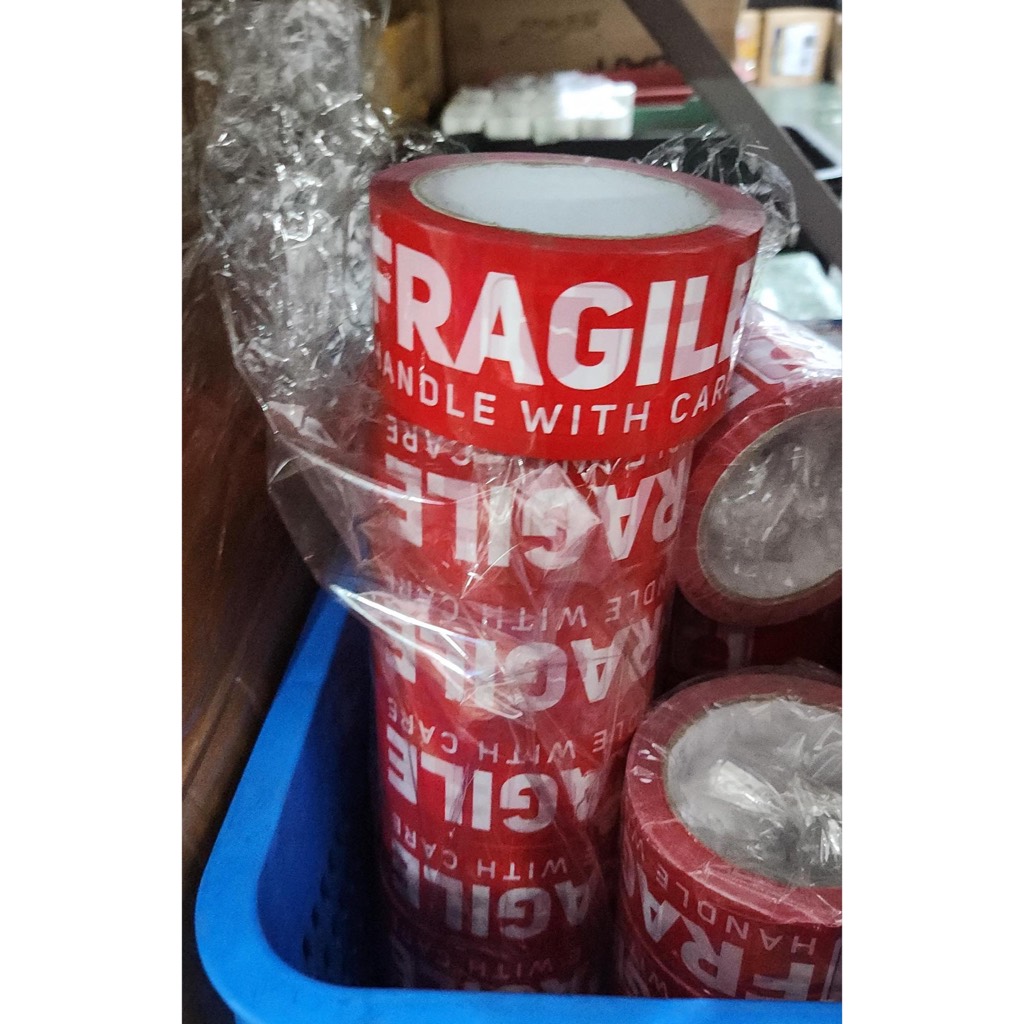 Fragile Packaging Tape 6 Rolls (RED / YELLOW) | Shopee Philippines
