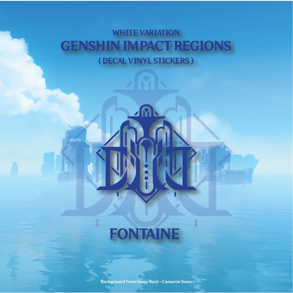 Genshin Impact Region - Decal Stickers Waterproof - Elemental Variation ...