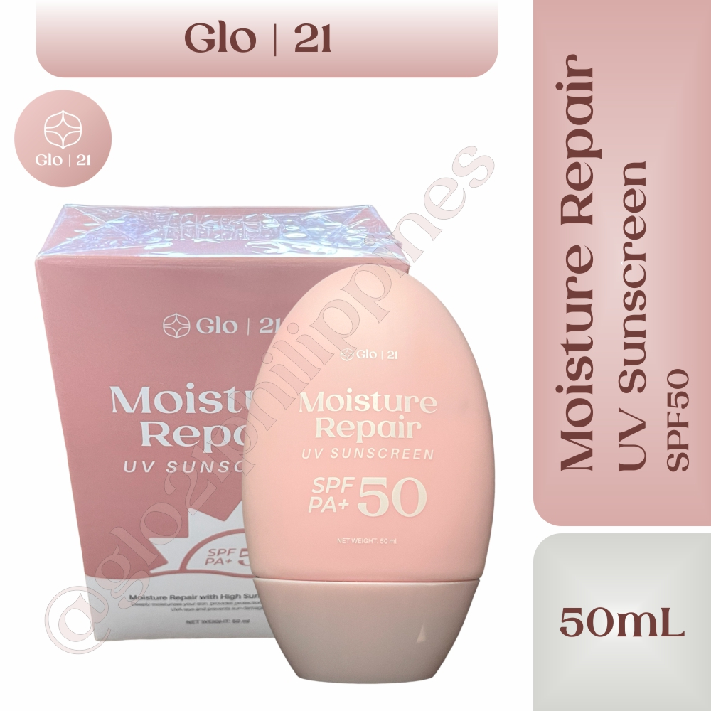 (WITH FREEBIE) Glo21 Moisture Repair Sunscreen Long Lasting SPF50 High ...