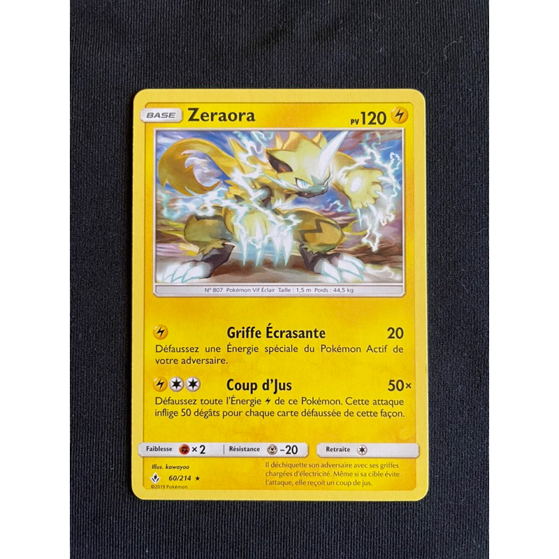 Zeraora pokemon card 60/214 rare French | Shopee Philippines