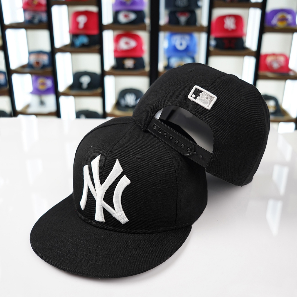 Yankees Snapback MLB Baseball Cap Hip Hop Flat Brim Hat #S0101 | Shopee ...