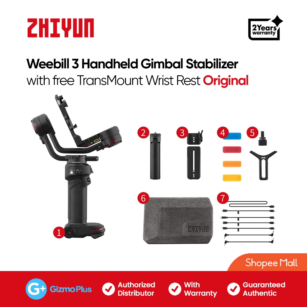 Zhiyun Weebill 3 Handheld Gimbal Stabilizer with free TransMount Wrist ...