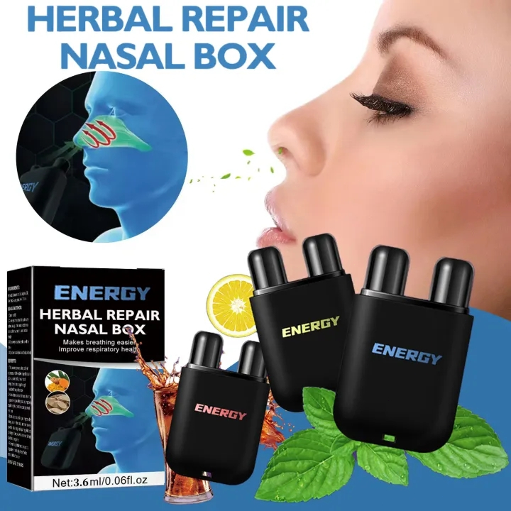 Liver Cleansing Nasal Herbal Box Double-Hole Energy Bar Energizing Cool ...