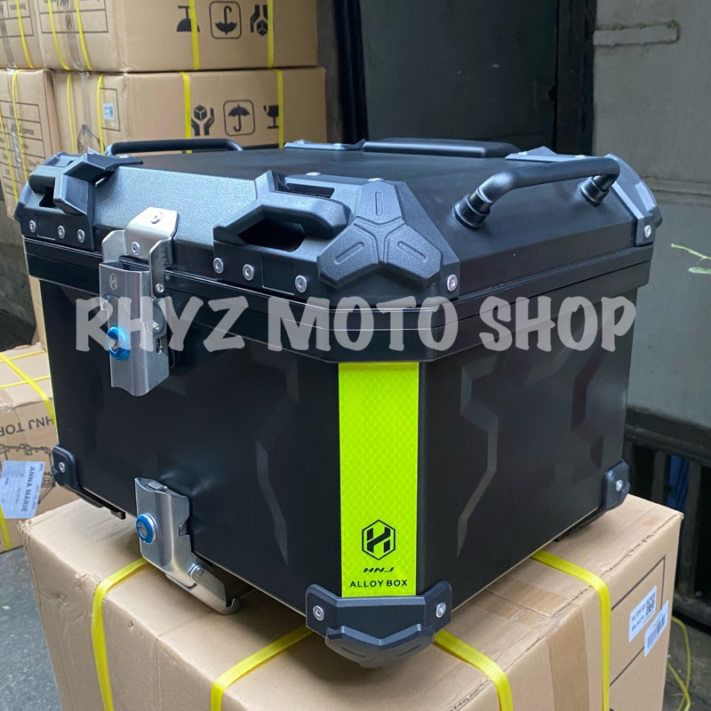 HNJ TOP BOX 45L ABS Plastik Metal Plate W/Backrest | Shopee Philippines