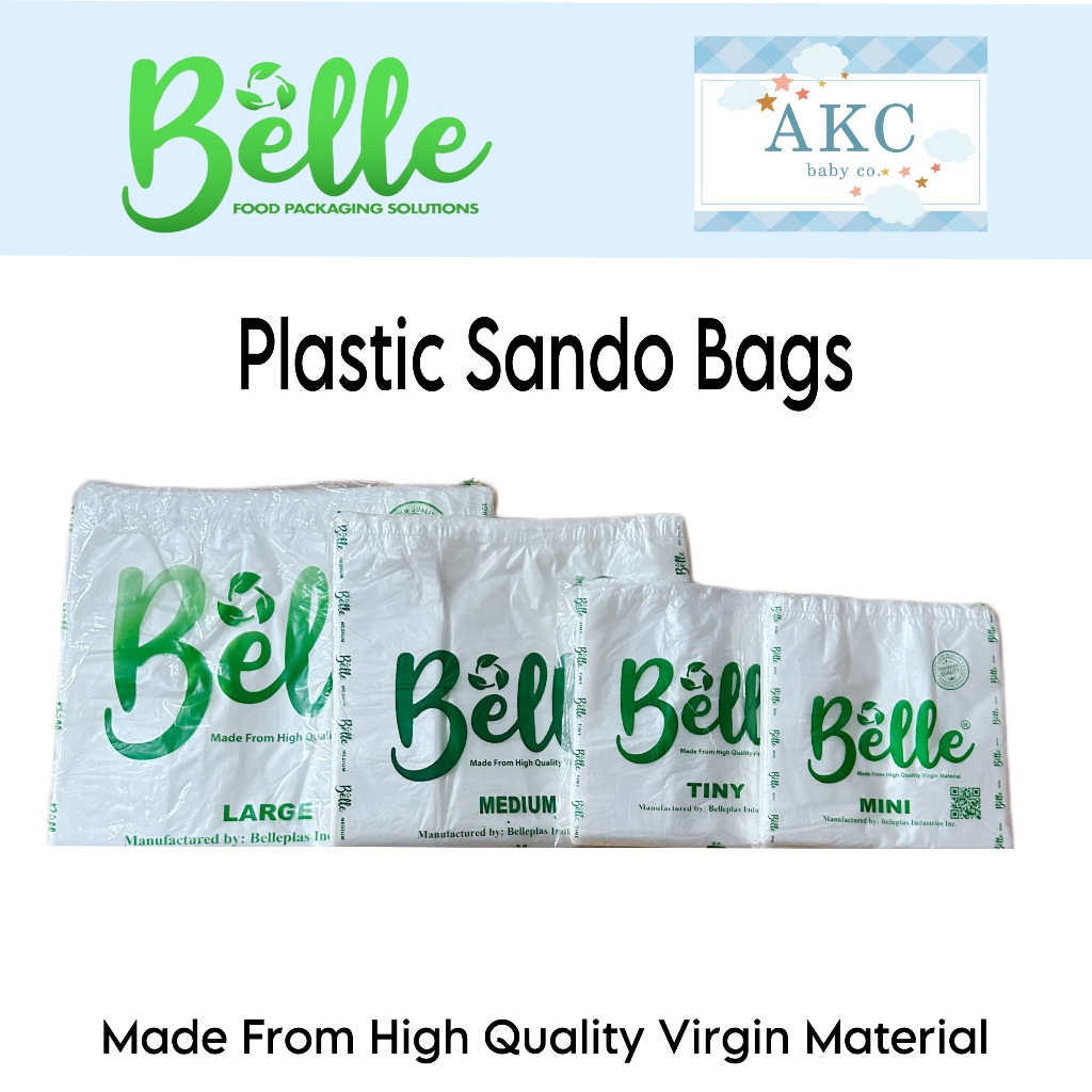BELLE Plastic Transparent Sando Bag - Mini/Tiny/Medium/Large1 Pack ...