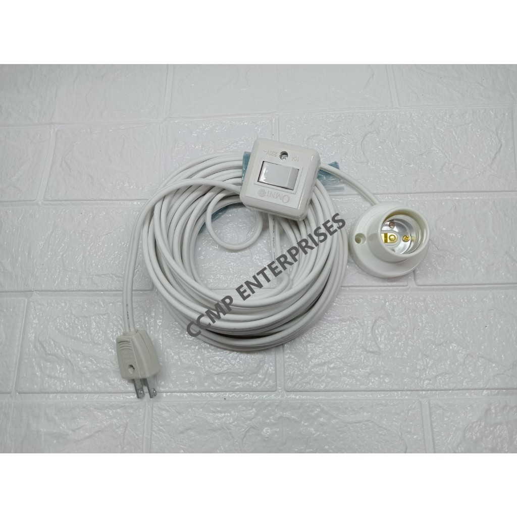1 to 20 meters Receptacle Socket E27 Indoor Light with wire #16,w/ or w ...