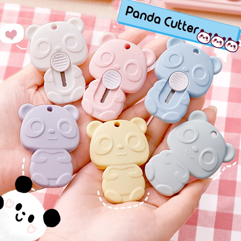 Cute Panda Bear Mini Retractable Parcel Cutter | Shopee Philippines