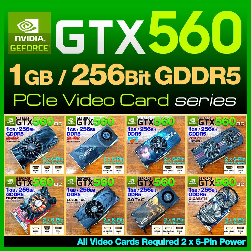 NVIDIA GEFORCE GTX 560 - GDDR5 1GB 256BIT | Shopee Philippines