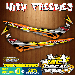 HONDA NICE 125 RS 125 [ORANGE YELLOW] DECAL THAI DESIGN W FREEBIES ...