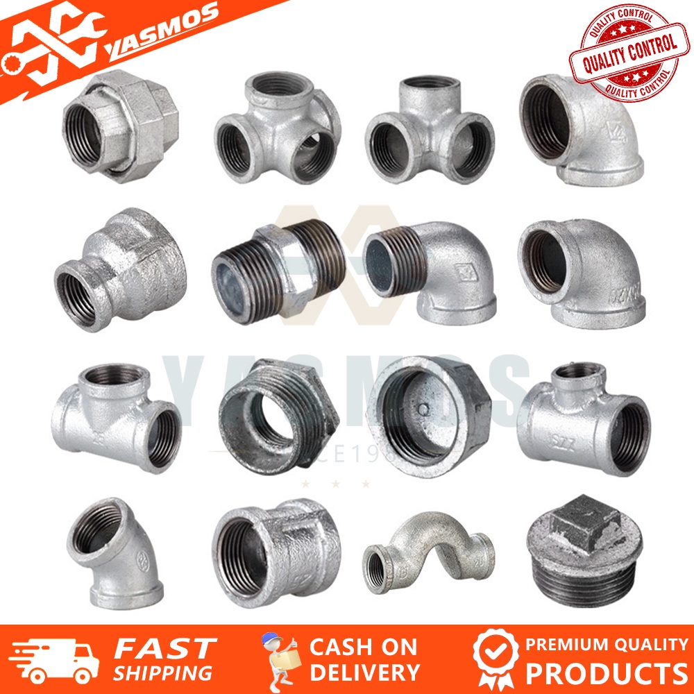 GI Pipe Fittings Galvanized 1/4" , 1/2" , 3/4" For Plumbing Work -Nipple,Elbow.Couplin,Reducer ...