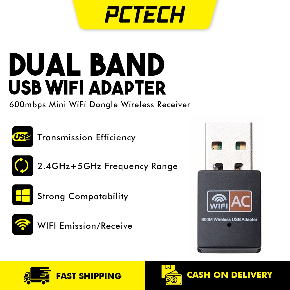 Popcorn Dual Single Band USB Adapter 600mbps 2.4ghz 5ghz 802.11ac Mini ...
