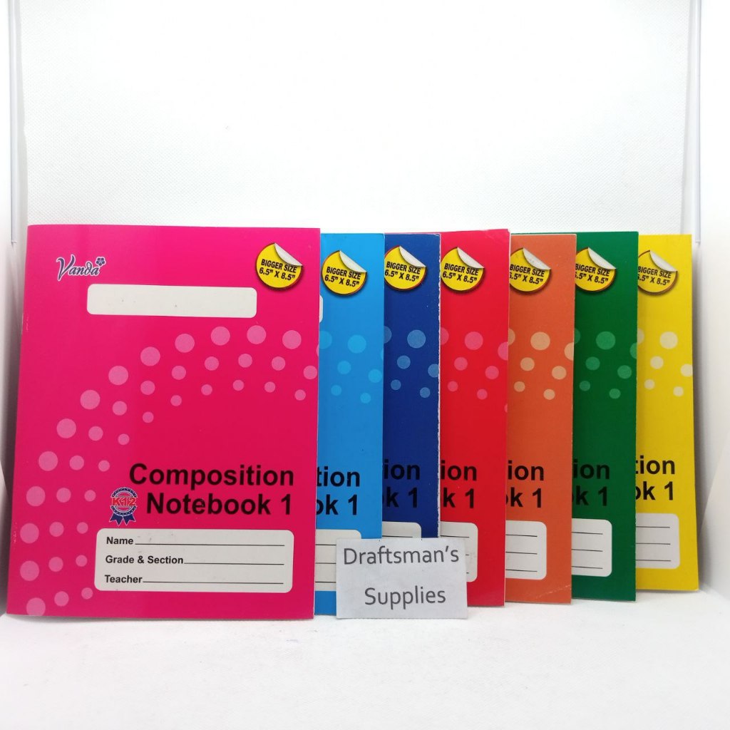 Notebook Composition | VANDA | Assorted Colors | 80 leaves | Shopee ...