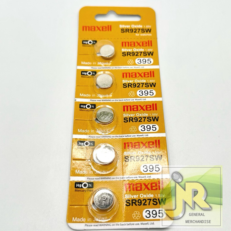 MAXELL SR927 395 1.5V 5 PIECES/1 PAD OR 1 PIECE SR927SW | Shopee ...