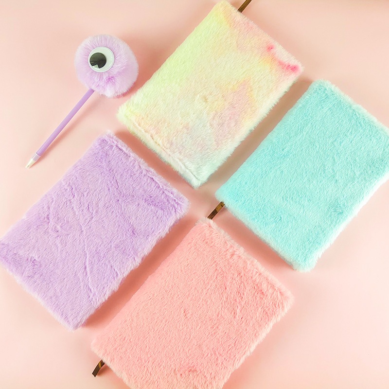 80 sheets A5 Anime Plush Notebook Girl's Handbook Student Gift book ...