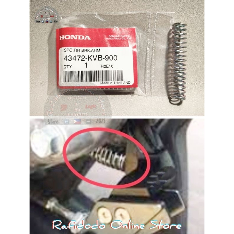 2 pcs. HONDA Genuine Spring Rear Brake Arm ( 43472- KVB-900 ) | Shopee Philippines