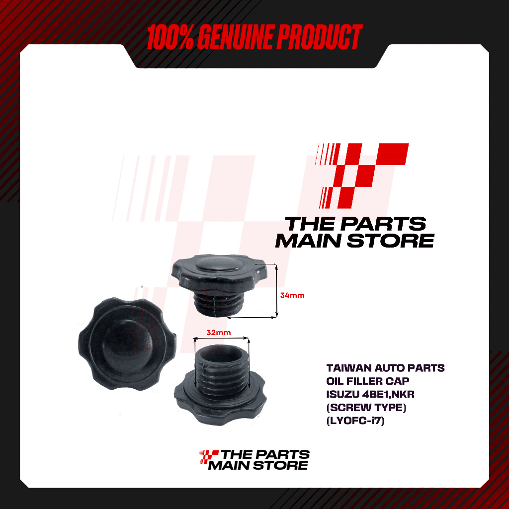 TAIWAN AUTO PARTS OIL FILLER CAP ISUZU 4BE1,NKR,C240,ELF (1/pack ...