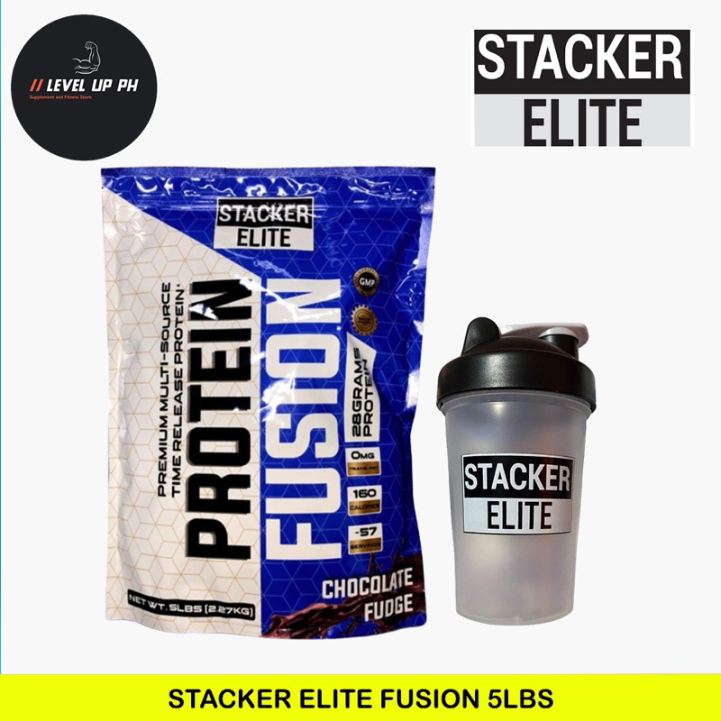 STACKER FUSION WHEY PROTEIN 5lbs 59 Servings PROMO FREE STACKER SHAKER ...