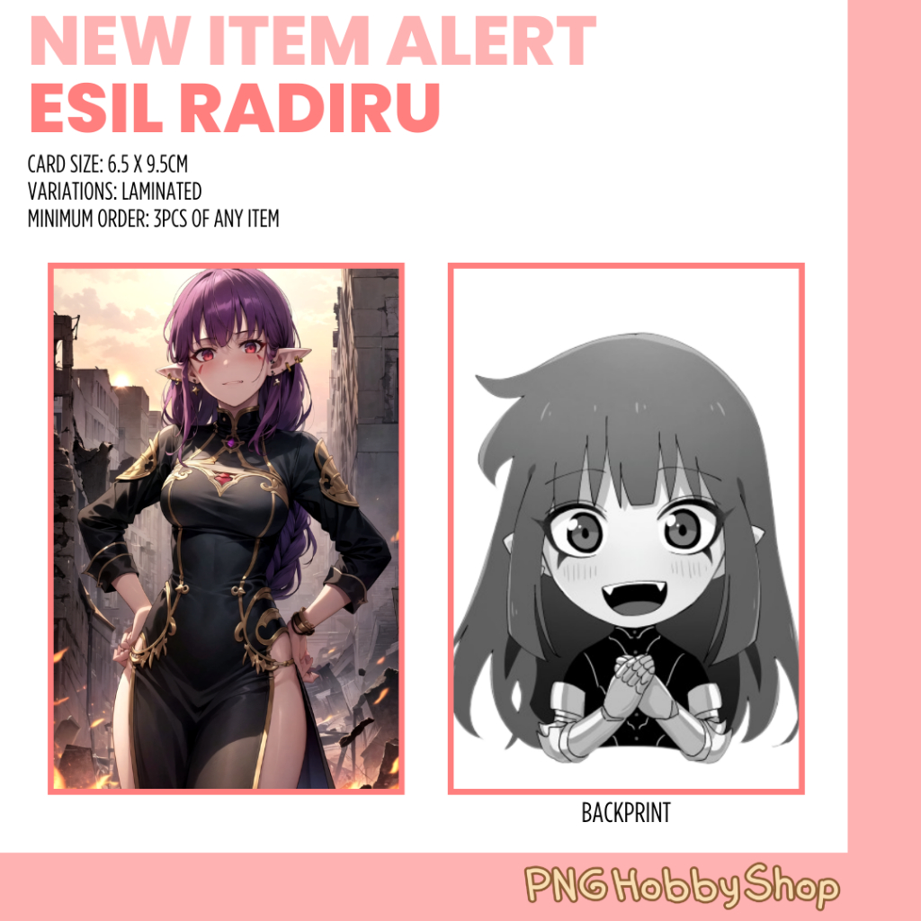 Esil Radiru Solo Leveling Korean Webtoon Anime Photocards and Keychains ...