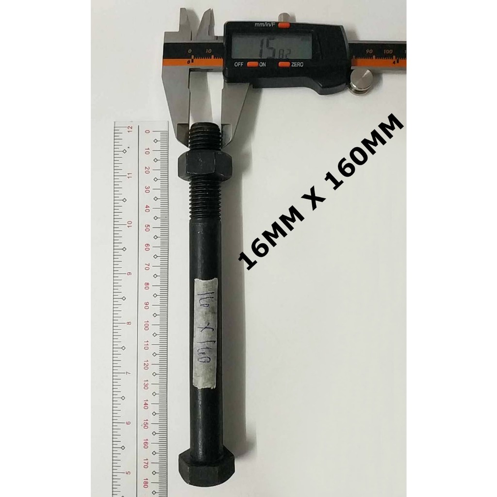 HT BOLT 16MM X 160MM WITH 1 PIECE NUT HI TENSILE ...