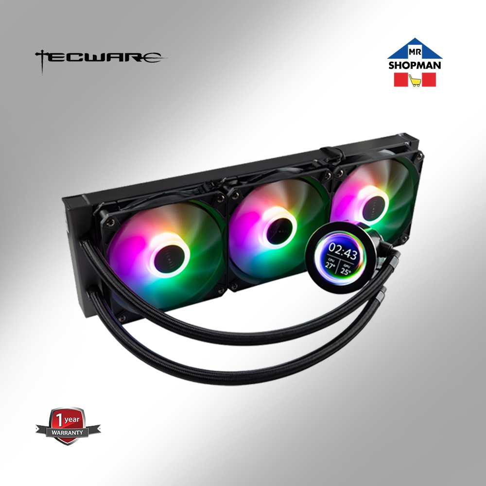 Tecware Eclipse 240 / 360 ARGB Digital LCD Liquid Cooler AIO CPU Cooler ...