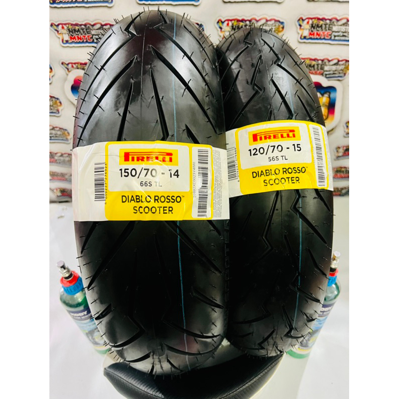 PIRELLI DIABLO ROSSO SCOOTER 120/70/15 56S/ 150/70/14 66S TL YAMAHA ...
