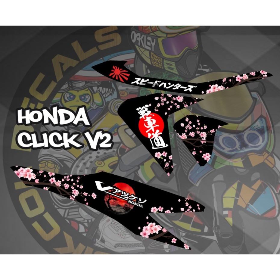 honda click v2 strip decals 10 bikcol decals | Shopee Philippines