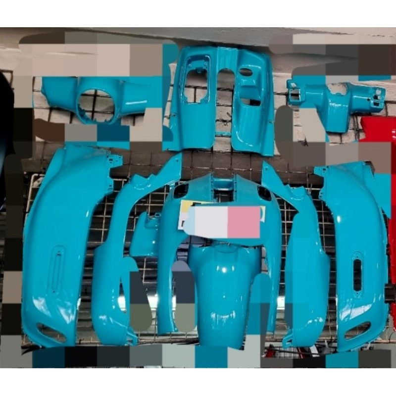 FAZZIO BODY KIT RED/WHITE/CYAN | Shopee Philippines