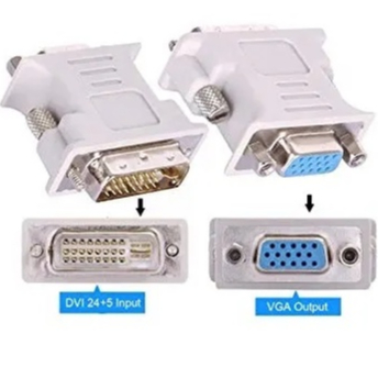 DVI-I 24+5 Male to VGA Female Adapter White | Shopee Philippines