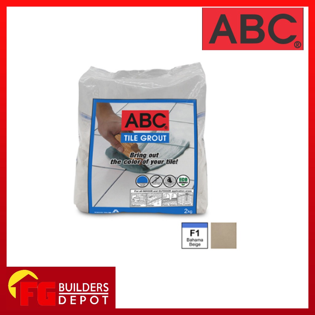 ABC -TILE GROUT ORIGINAL 2KG/BAG REGULAR F1 | Shopee Philippines