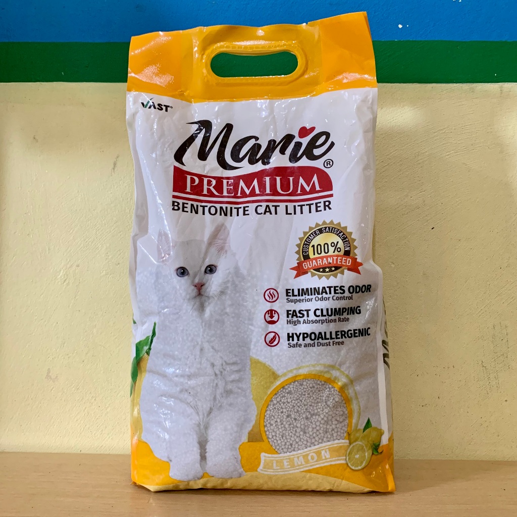MARIE PREMIUM BENTONITE CAT LITTER 5L LEMON SCENT | Shopee Philippines
