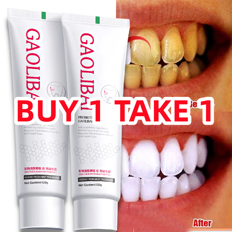 【BUY 1 TAKE 1】Teeth Whitening Toothpaste Remove Plaque Oral Odor ...