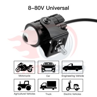 HOTSPEED 2Pcs Mini Driving light Motorcycle LED Headlight Waterproof ...