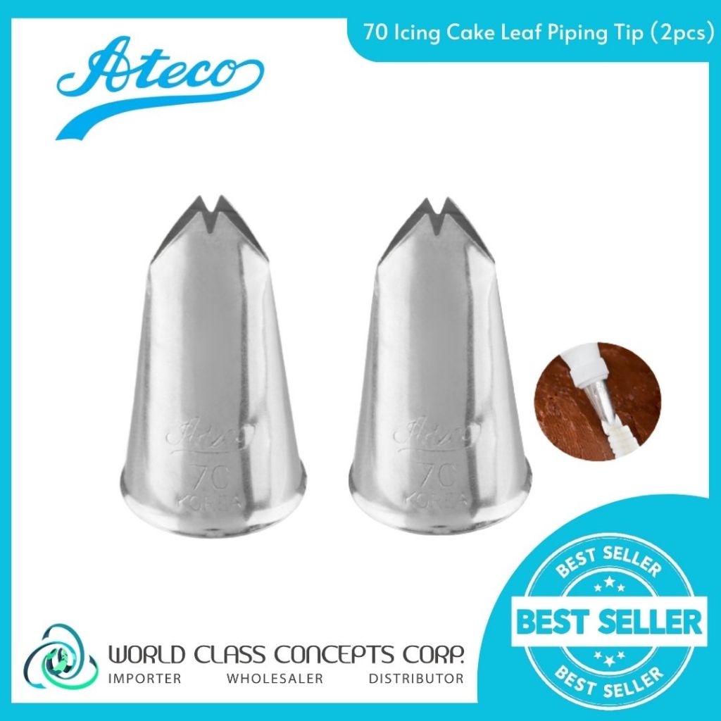 Ateco 70 Leaf Piping Tip Stainless Steel Icing Tip ( Set of 2 ...