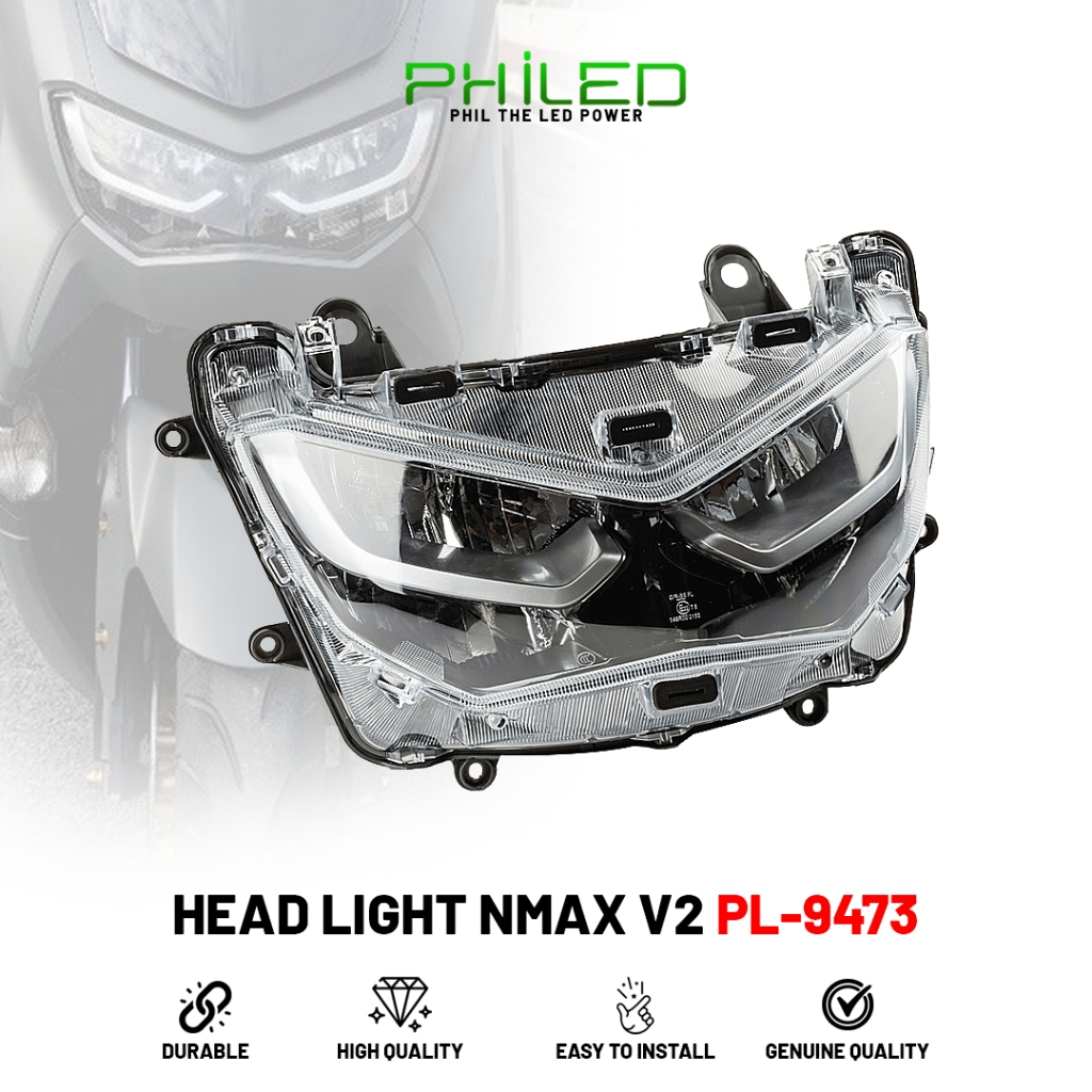 PHILED STOCK HEADLIGHT FOR NMAX V2 ASSEMBLY PLUG AND PLAY FOR YAMAHA ...