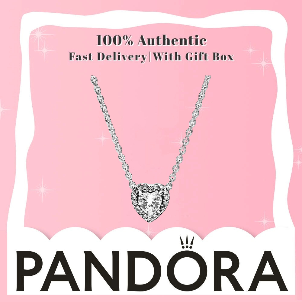 Pandora's Noble Heart Necklace 398425C01 S925 Female 100% Original ...