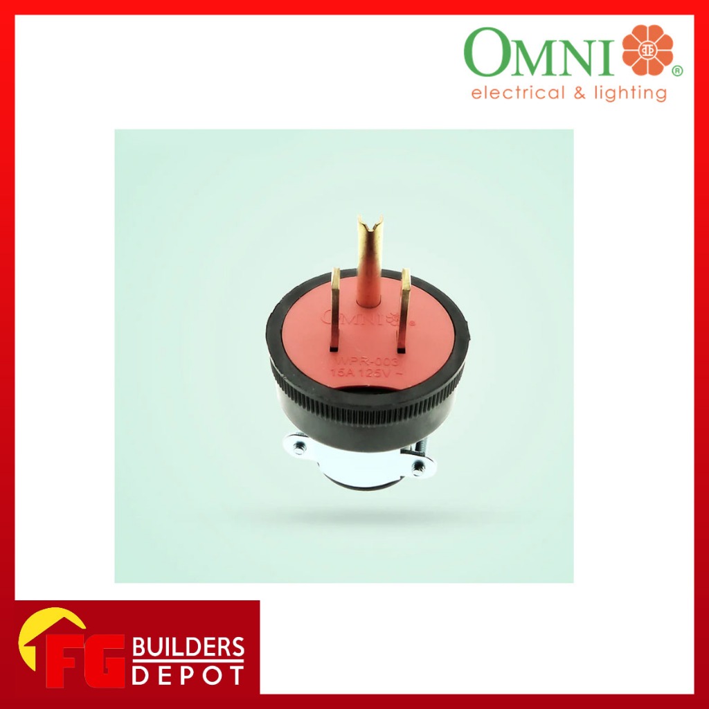 OMNI PARALLEL GROUND RUBBER PLUG WPR 003 15A 250V BLISTER PACK | Shopee ...
