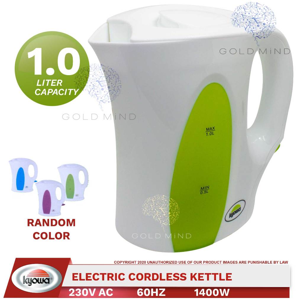 Kyowa Electric Kettle Quick Boil 1.0 LITERS 1400 WATTS (Random Color ...