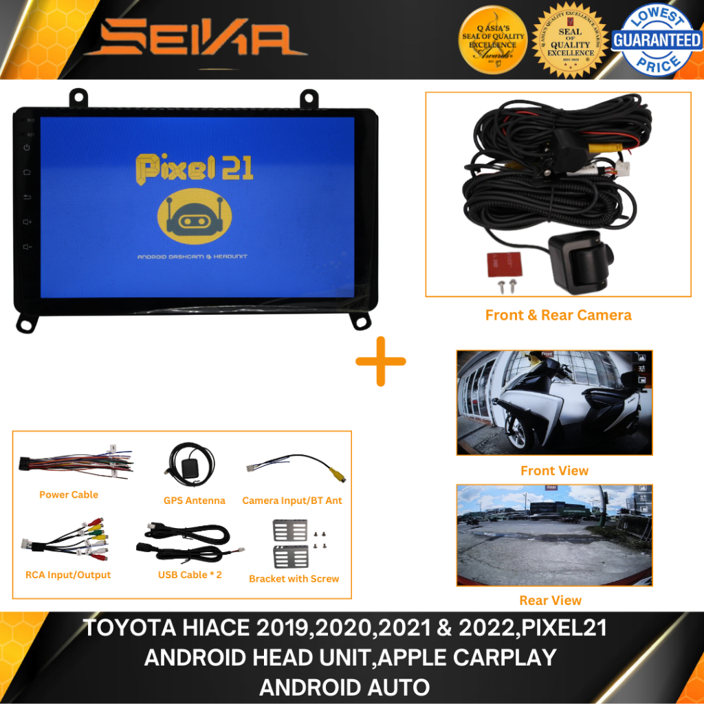 Toyota Hiace 2019,2020,2021 & 2022,Pixel21 Android Head Unit ,Apple ...