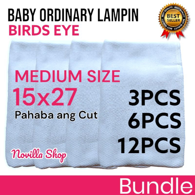 3PCS/6PCS/12PCS BABY ORDINARY WHITE LAMPIN BIRDS EYE (15X27) PAHABA ANG ...