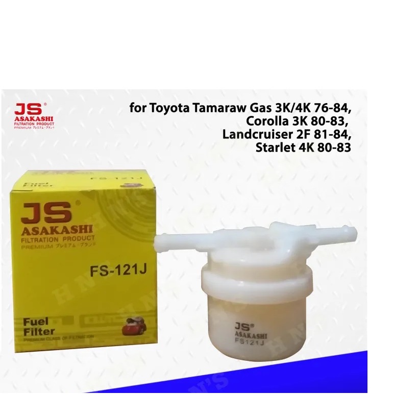 JS Fuel Filter FS-121J for Toyota Tamaraw Gas 3K/4K 76-84 / Corolla 3K ...